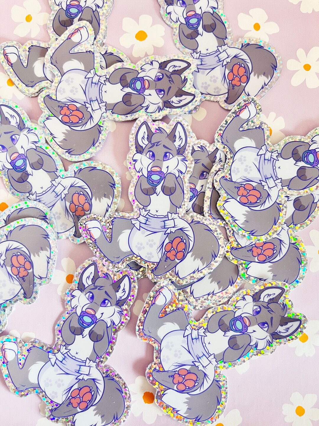 GLITTER Crinkle Pup 3 Sticker - Etsy