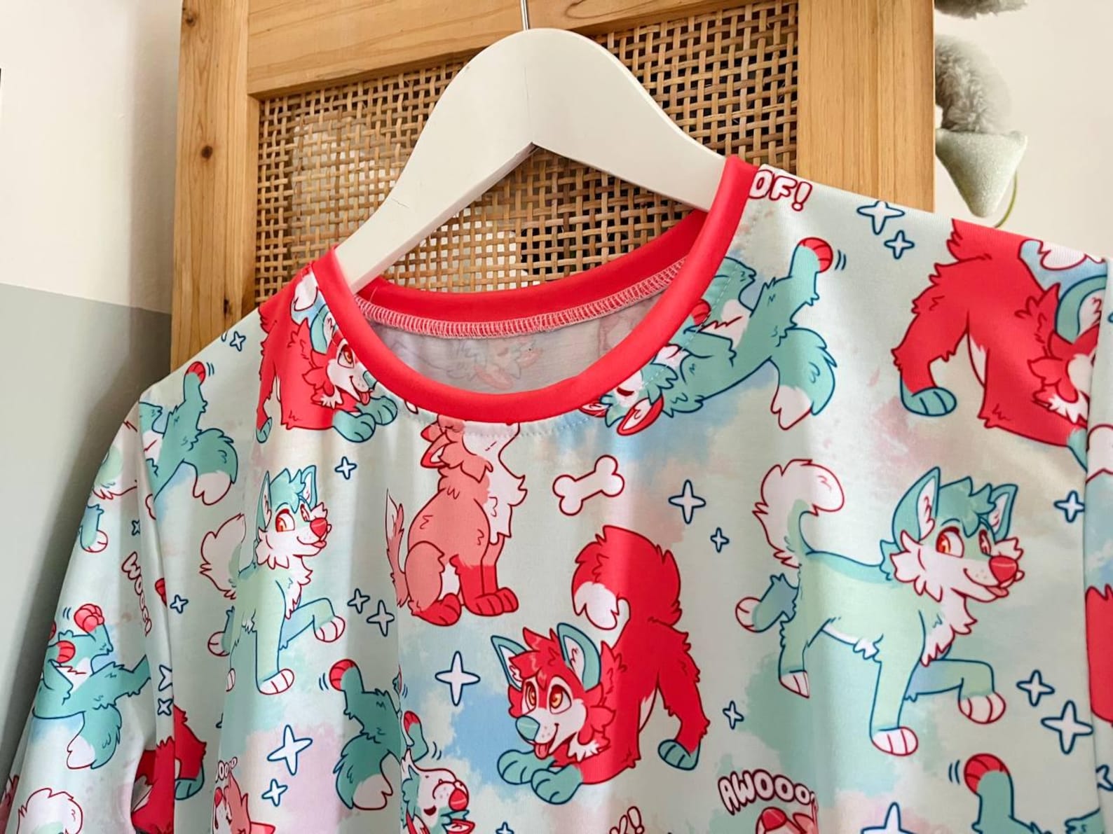 Wolf Puppies Shirt | Babyfur ABDL All-over Tee | Kawaii Pastel Furry ...