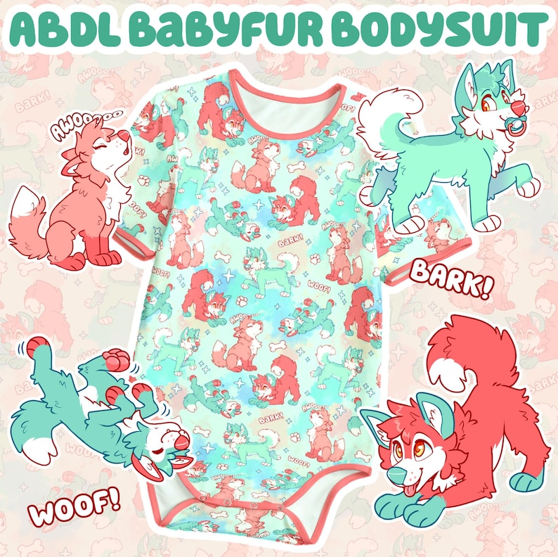 Wolf Puppies - ABDL Bodysuit - Etsy