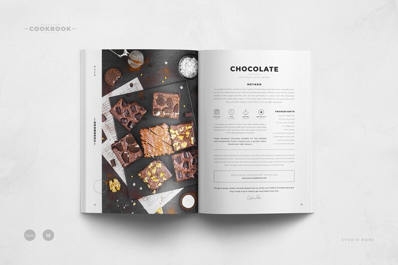 Canva Cookbook | Recipe Book Template | Editable Canva Ebook Template ...