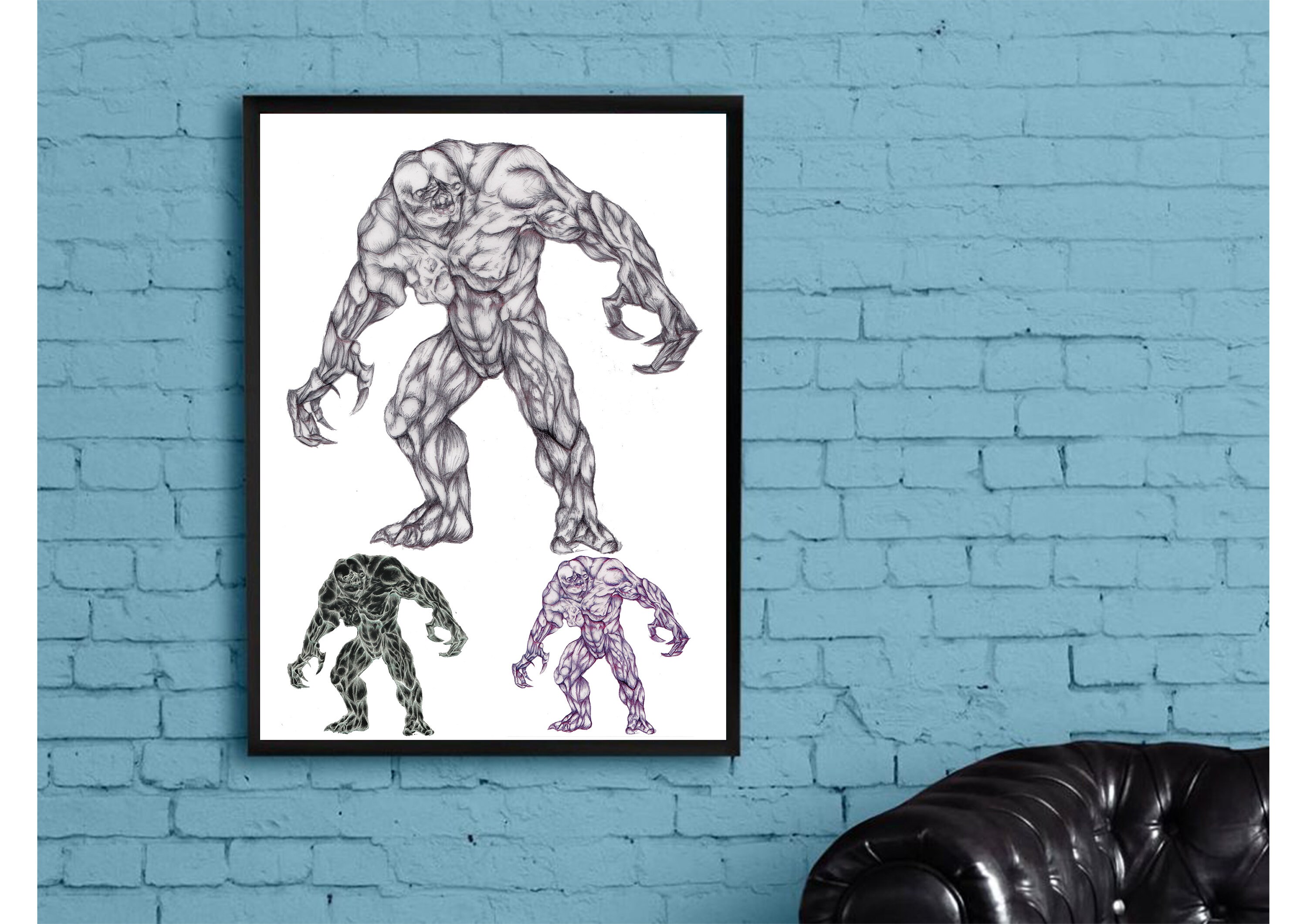 A4 Monster Concept Art LIMITED EDITION | Etsy