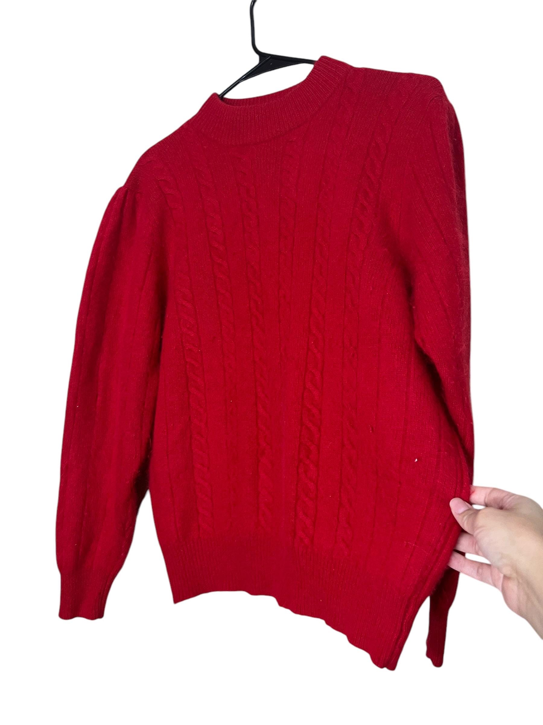 Vintage Club Classic Angora Rabbit Hair and Lambswool Blend Red Sweater ...