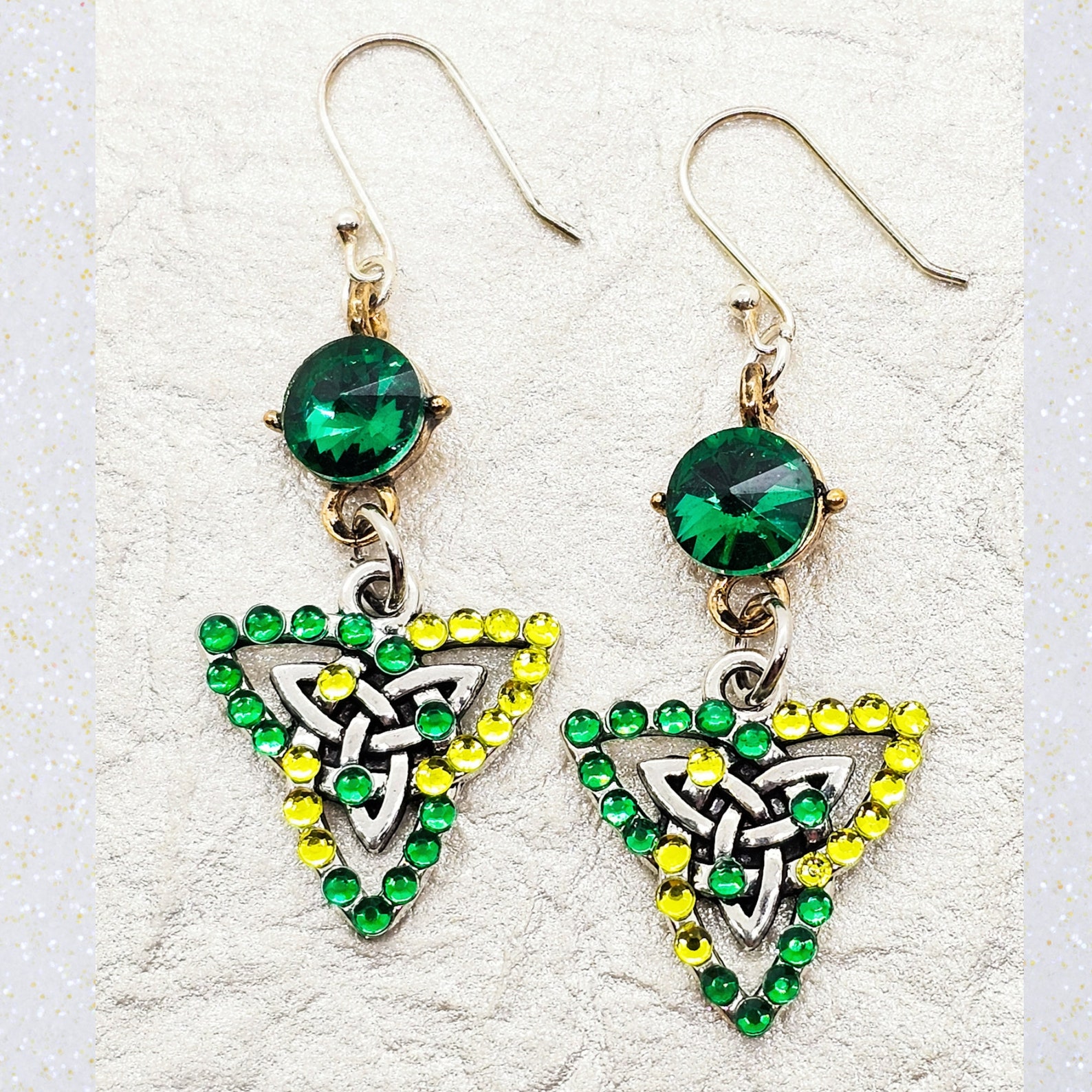 Celtic. Celtic Knot. Celtic Knot Jewelry. Celtic Earrings. Green Gems ...