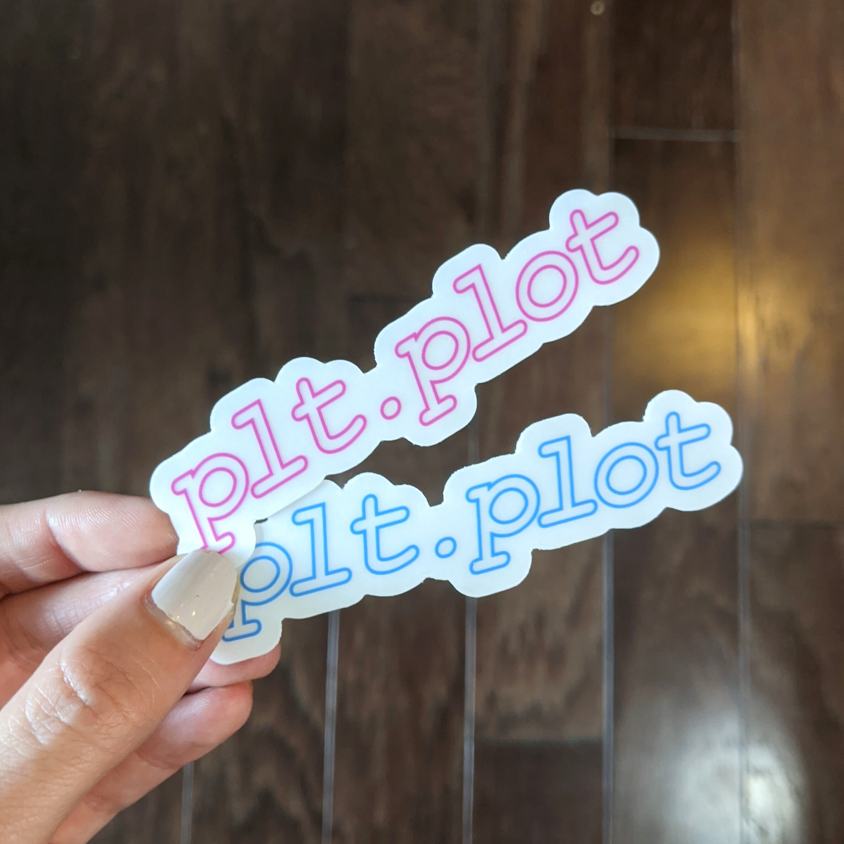 Sticker: Plt.plot Clear Blue Sticker Die Cut Vinyl - Etsy UK