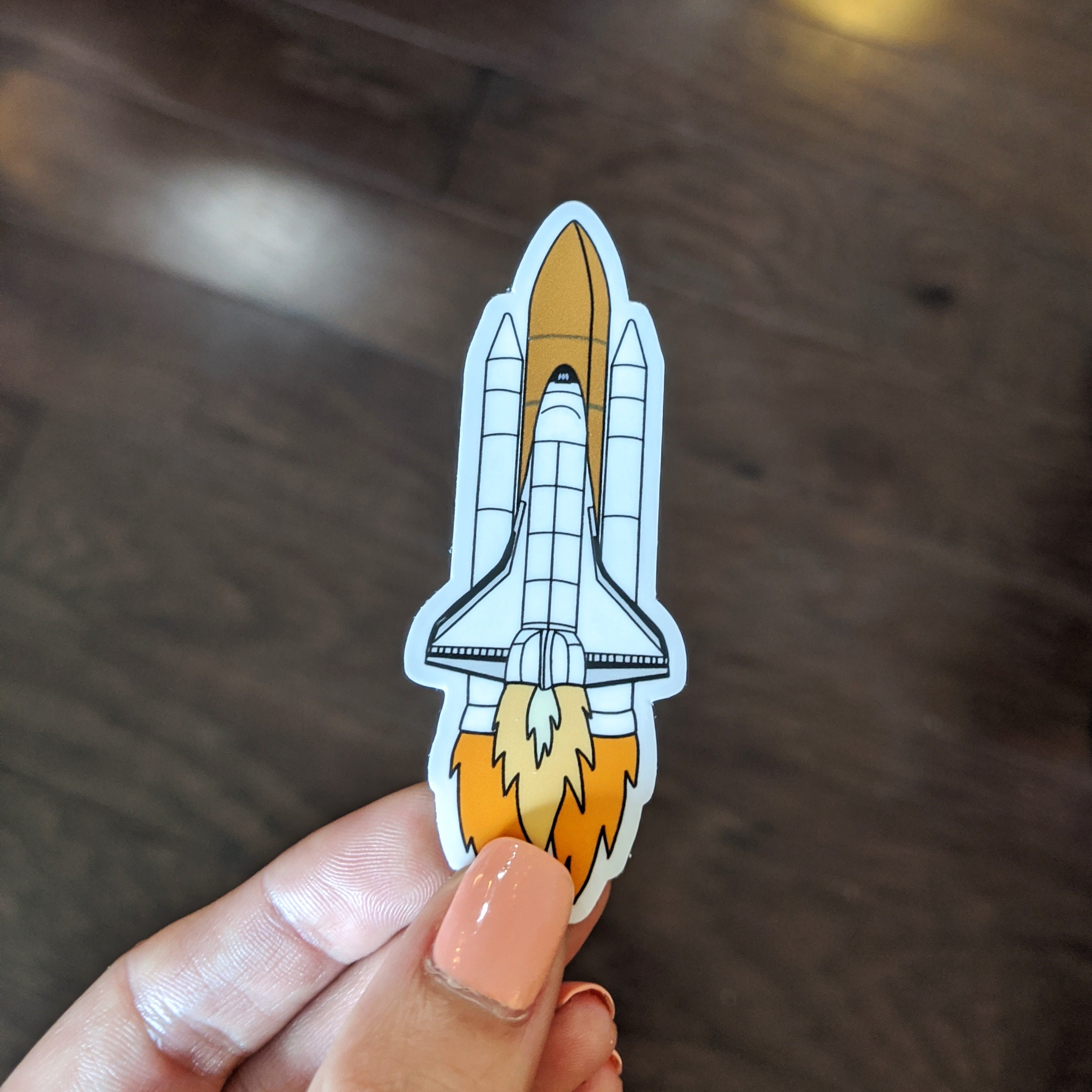 Sticker: The Space Shuttle die cut vinyl sticker science | Etsy
