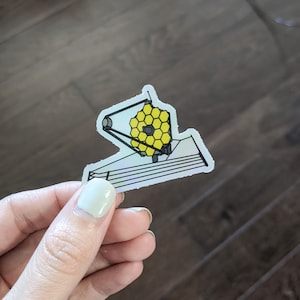 Sticker: JWST - Holographic Die Cut Vinyl Sticker, Science Gift, Hand ...
