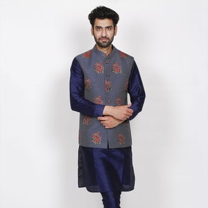 Silk Kurta Pajama With Modi Jacket, Nehru Jacket With Kurta Pajama ...