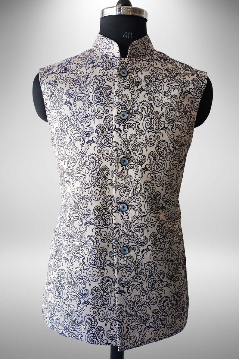 Printed Nehru Jackets for men Wedding Festival Wear Nehru | Etsy