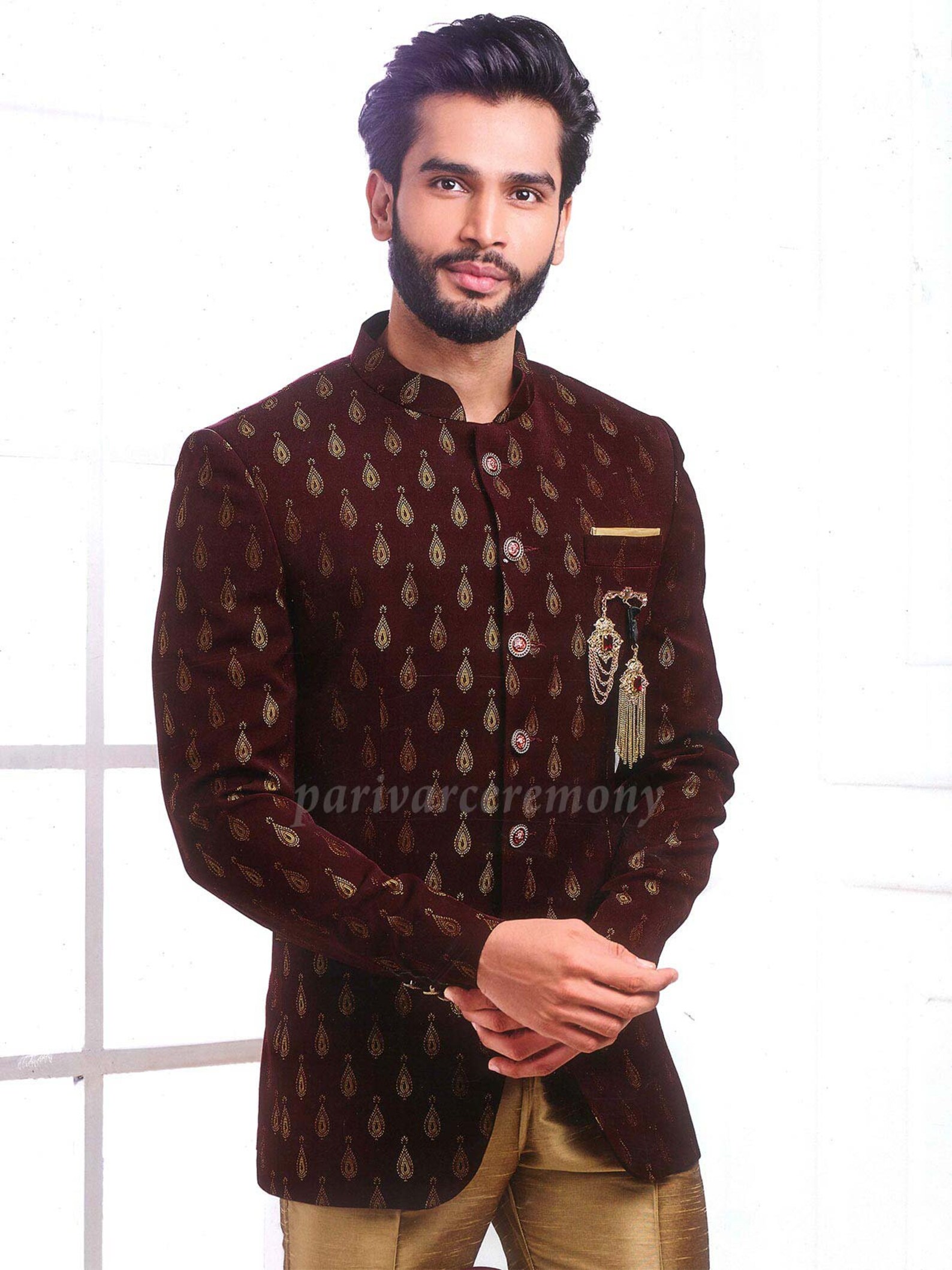 Designer Jodhpuri Suitjodhpuri Suit for Weddingwine Colour - Etsy