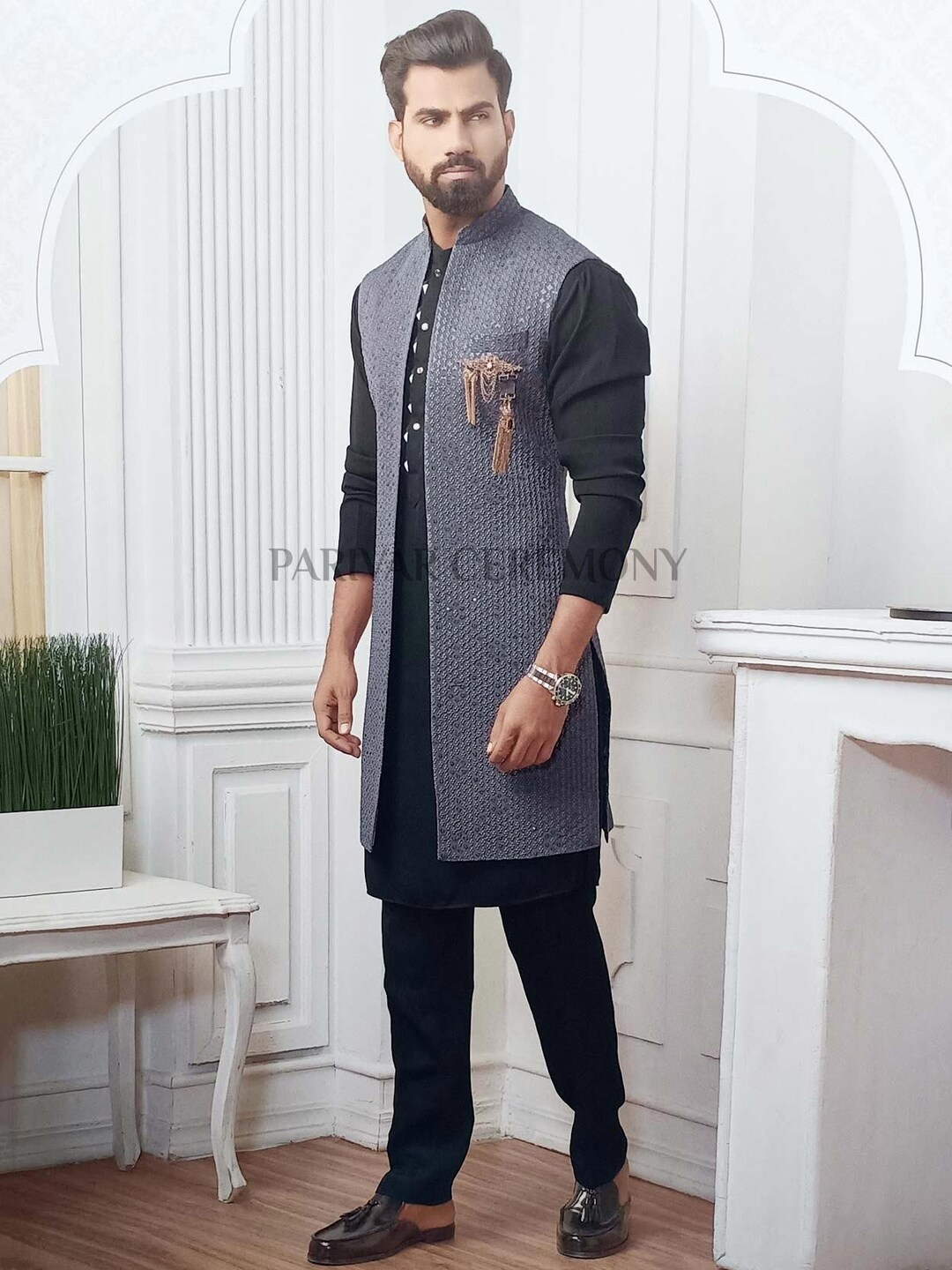 Silk Kurta Pajama With Modi Jacket, Nehru Jacket With Kurta Pajama ...