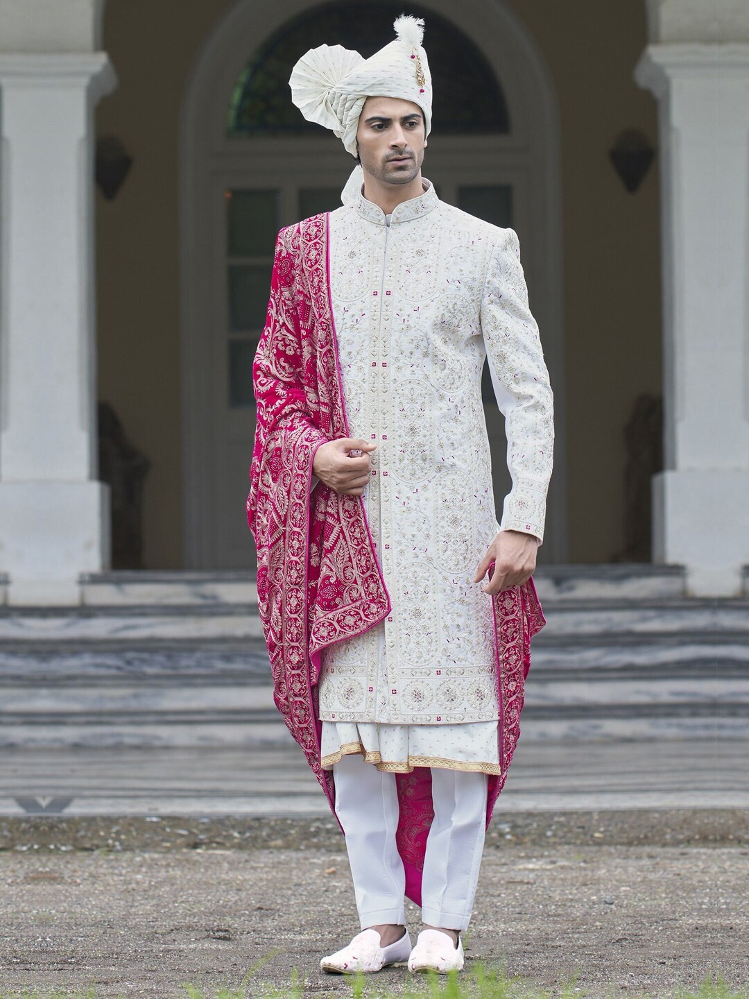 Cream Color Sherwani for Men,groom Sherwani,sherwani for Groom,men ...