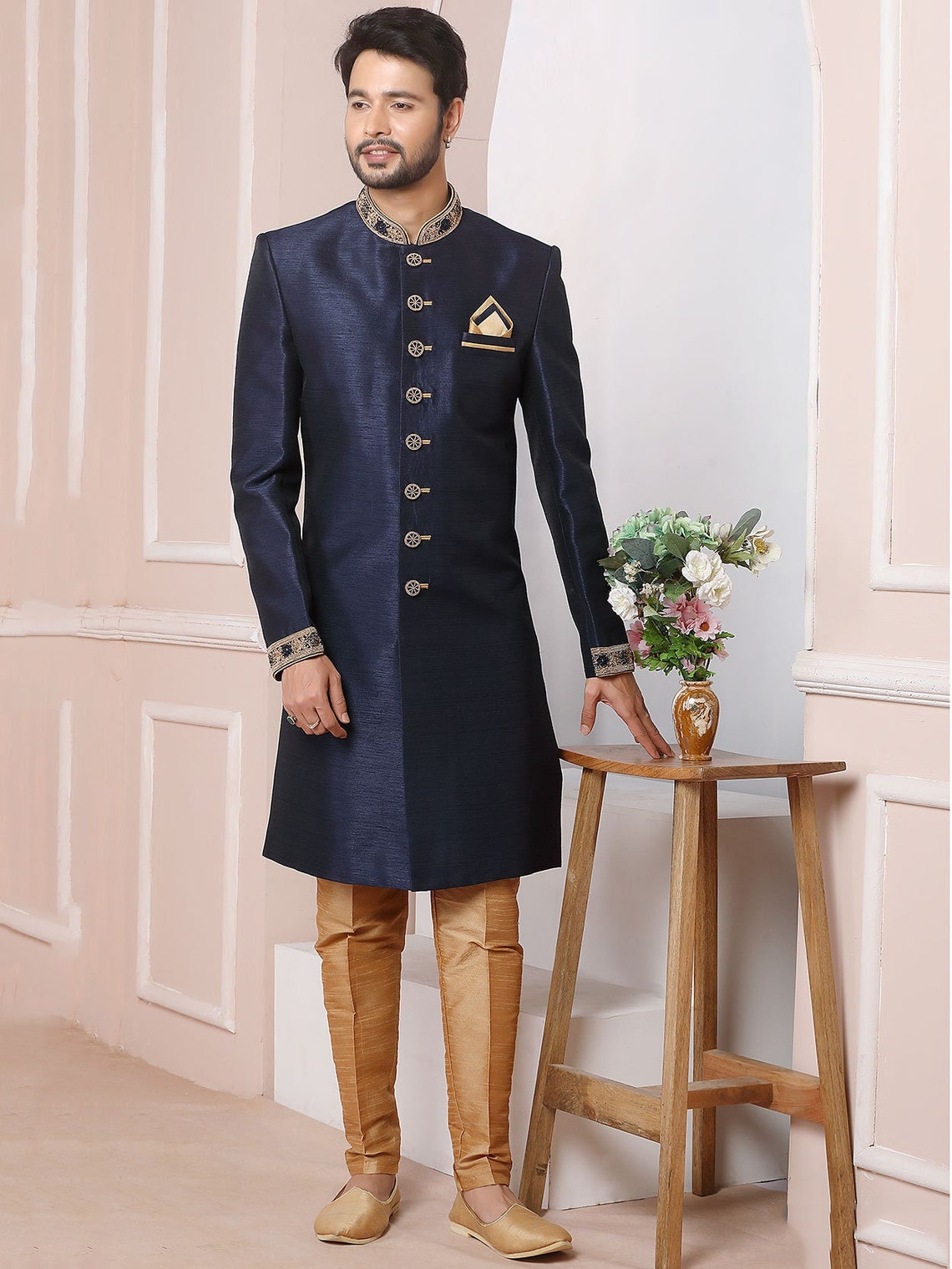 Blue Colour Indian Wedding Sherwani That You Will Want for the Most ...