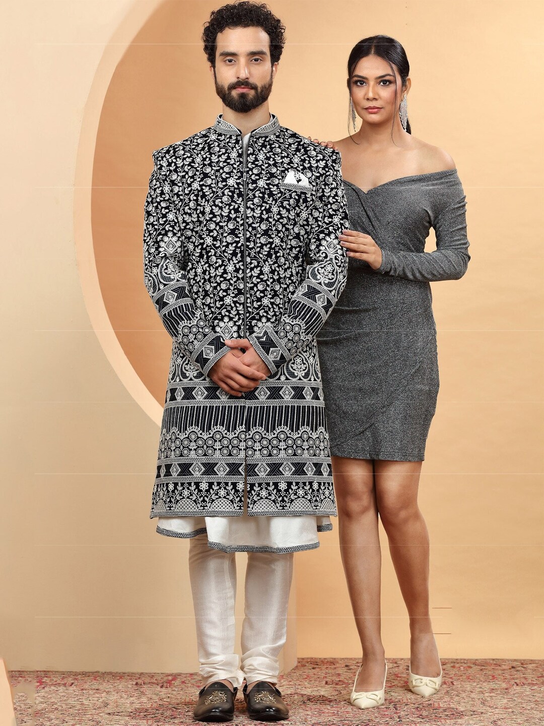 Indian Ethnic Black Colour Sherwani for Men,sherwani,sherwani for Men ...