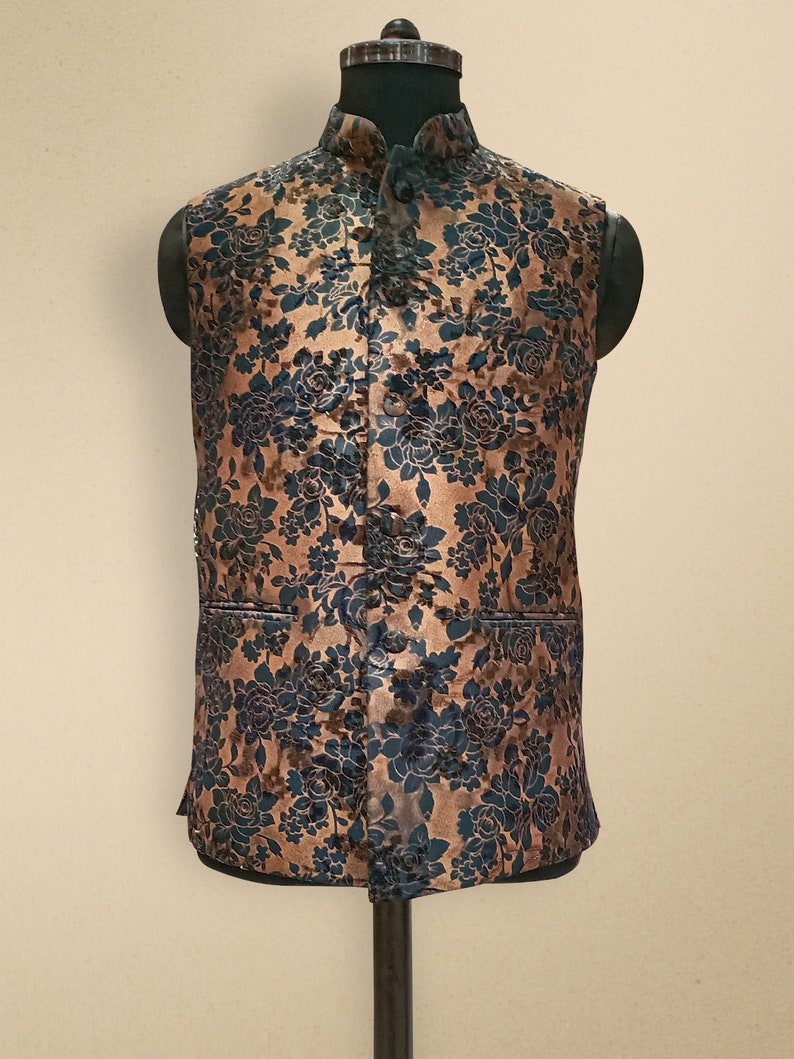 Printed Nehru Jacketnehru Jacketwedding Dress for Menmodi - Etsy