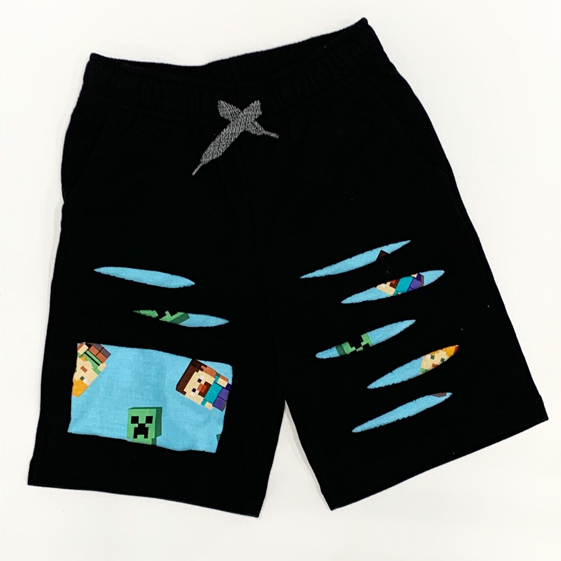 Minecraft Shorts Minecraft Pants Distressed Shorts Boys Shorts | Etsy