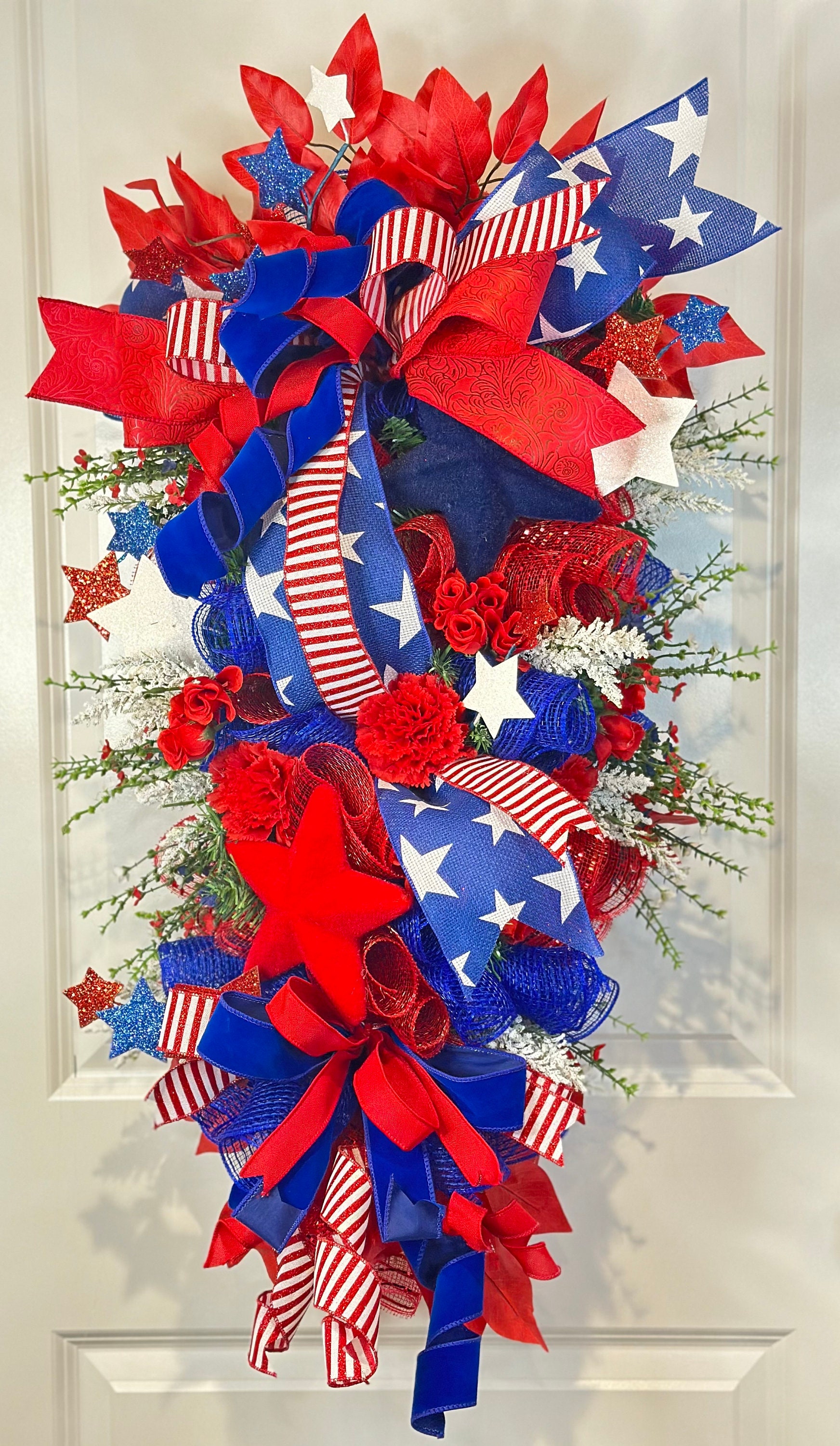 Patriotic Swag, 4th of July Swag, Juneteenth Wreath, Texas Wreath, Red ...