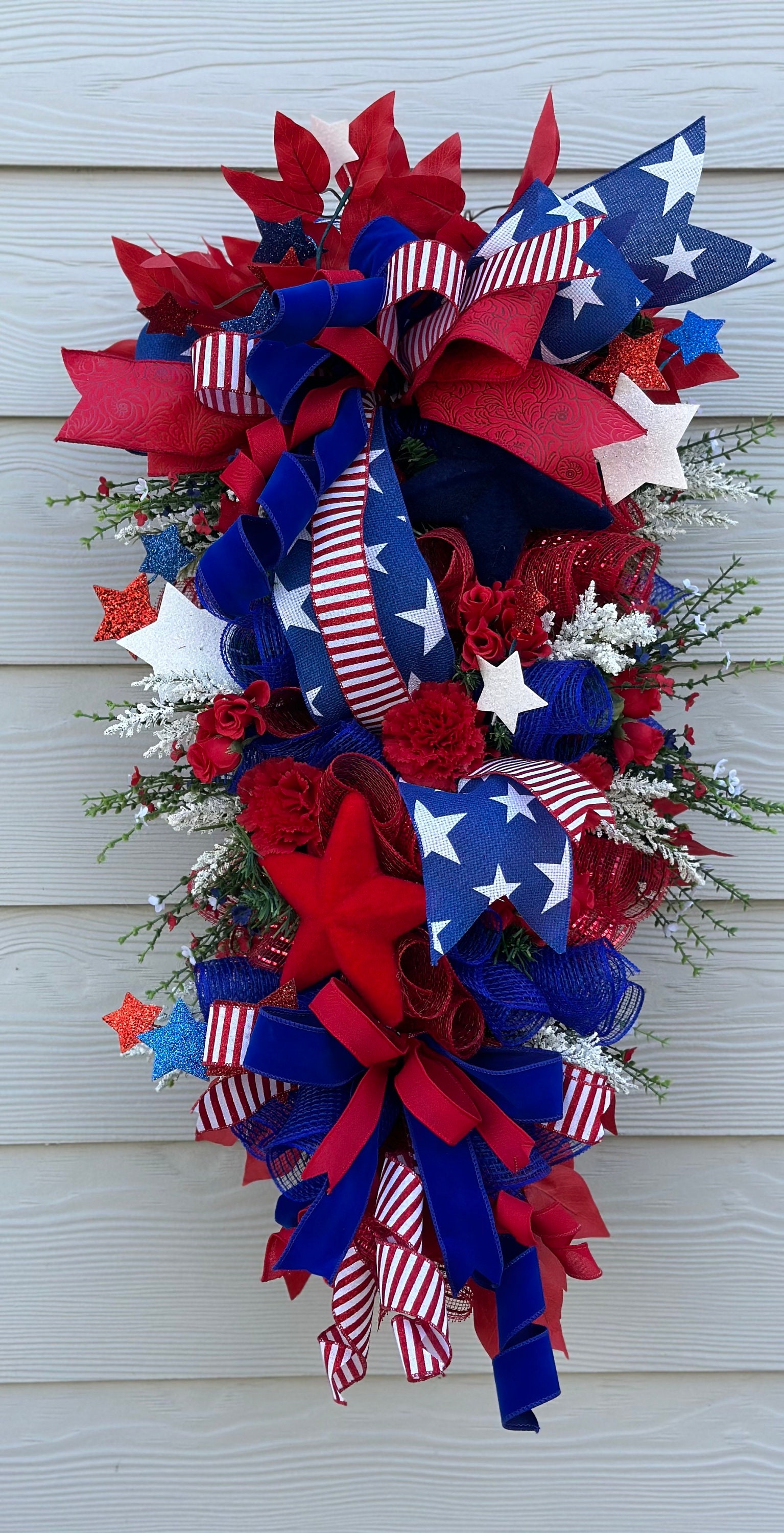 Patriotic Swag, 4th of July Swag, Juneteenth Wreath, Texas Wreath, Red ...
