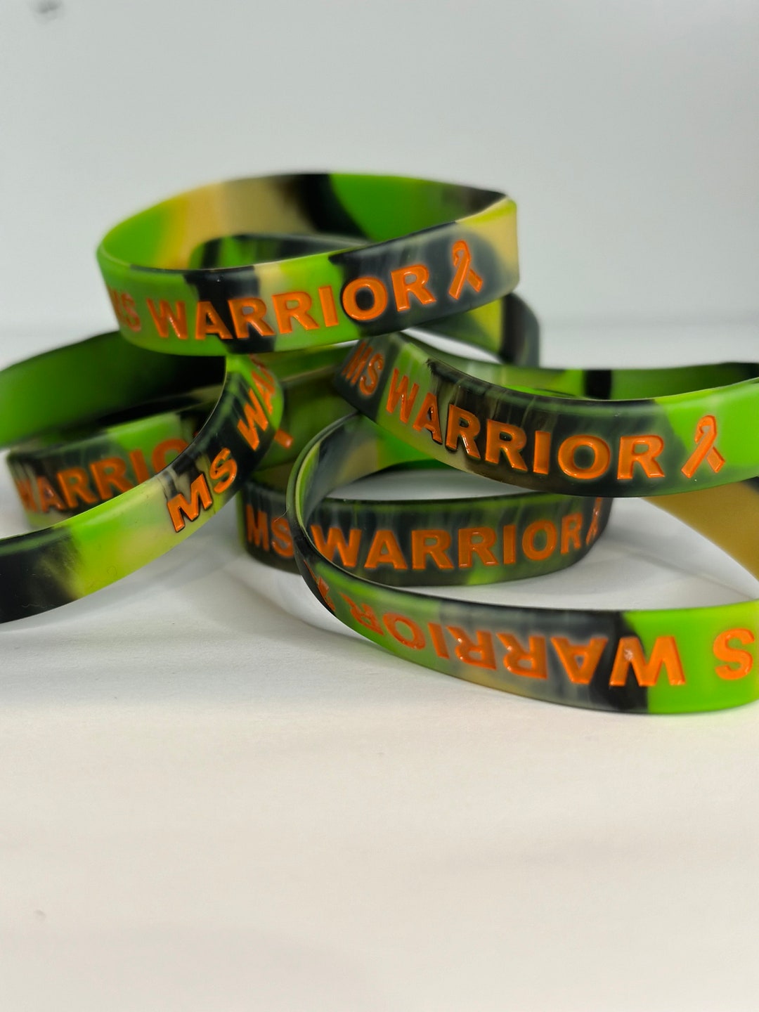 Multiple Sclerosis Awareness Silicone Wristband MS, Find a Cure, Camo ...