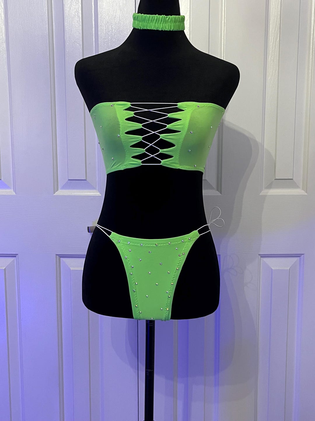 Neon Green Tube Top Set - Etsy