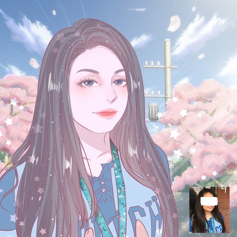 Custom Anime Cartoon Portrait Digital Illustration - Etsy