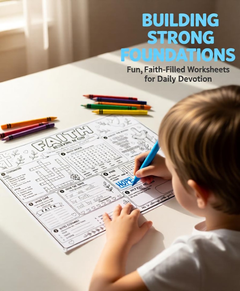 Faith Placemat Activity Sheet | Christian Coloring Worksheet (digital ...