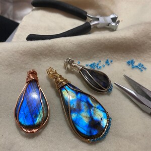 Pamunkey Native American Wire Wrapped Labradorite Beaded - Etsy