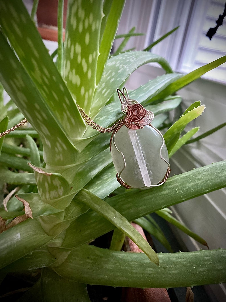 Pamunkey Native American Wire Wrapped Worry Stone Aventurine With ...
