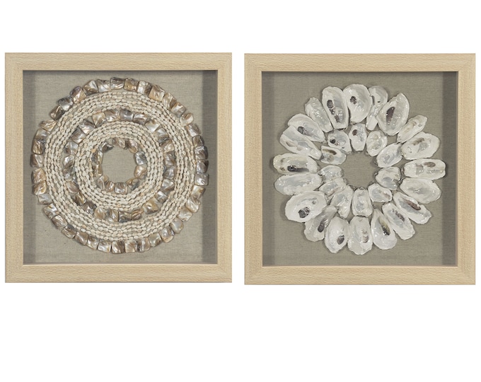 Sea Shell Rings Shadow Box Wall Décor 2 Piece Set MS47196A/B - Etsy