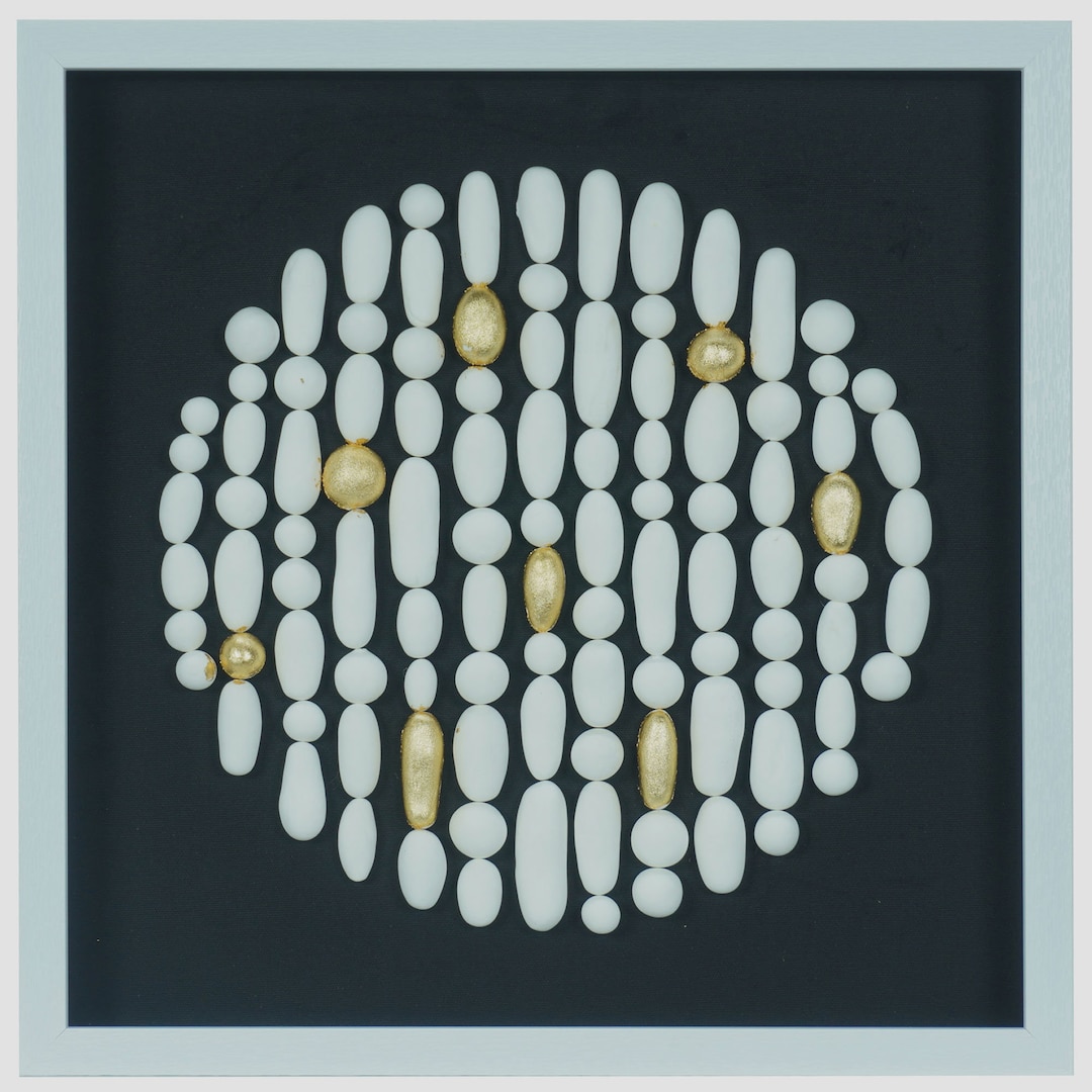 White Clay Beads Shadow Box Wall Décor MS56035A - Etsy