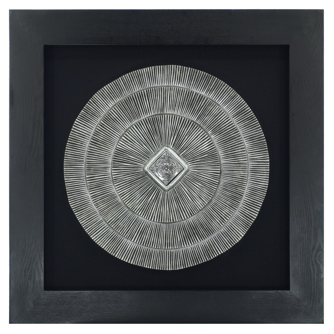 Abstract Silver Medallion Shadow Box Wall Décor MS18925A - Etsy