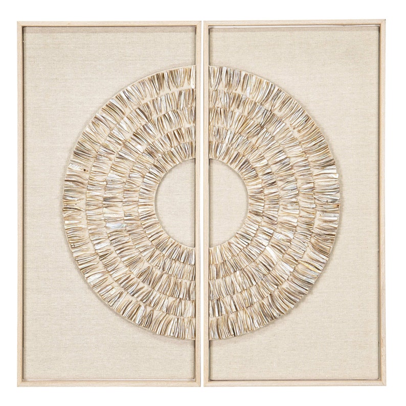 HUJI Glassless Two Piece Pearl Oyster Shell Wall Décor (MS47782) - Etsy