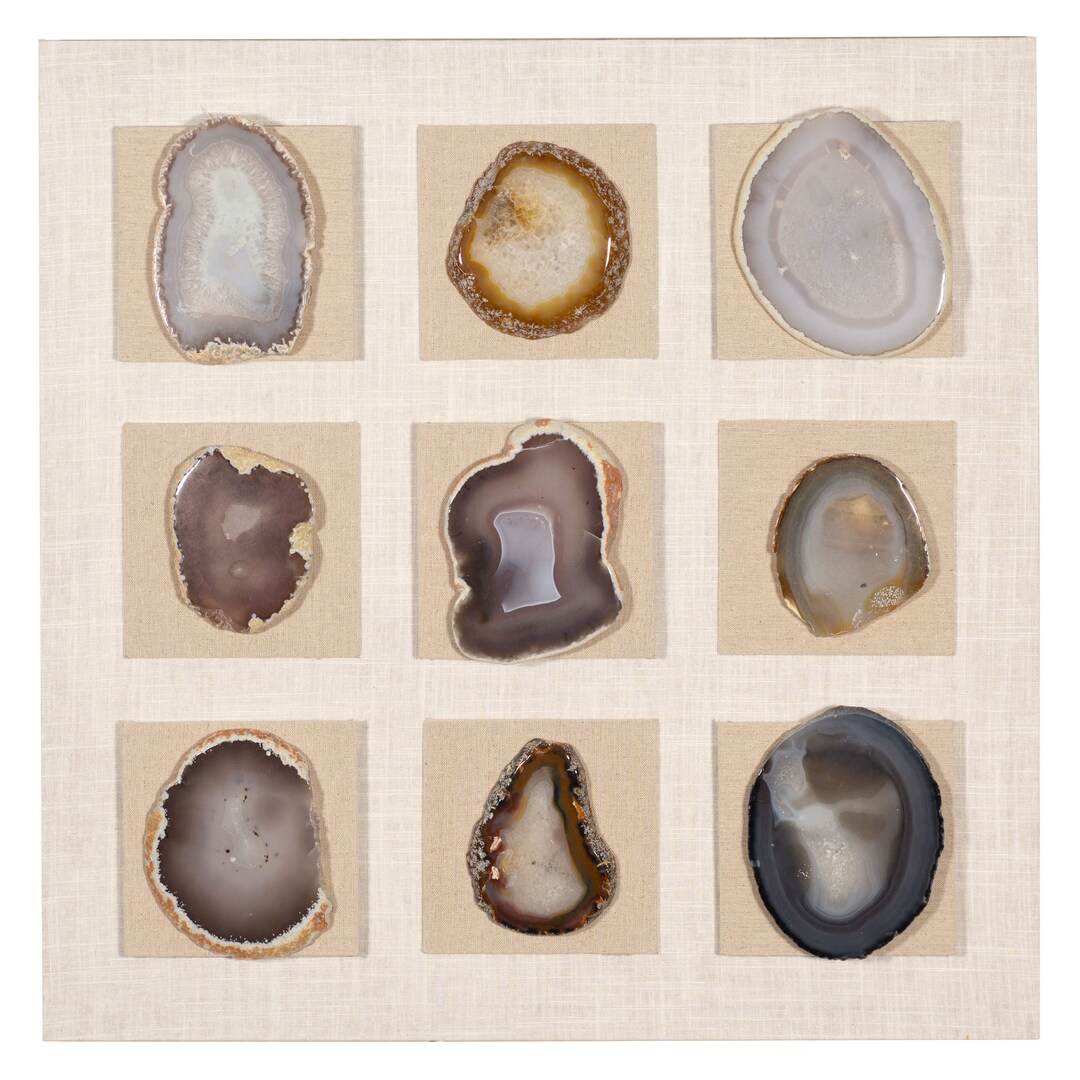 HUJI Assorted Gray Tone Agate Slice Wall Décor - Etsy