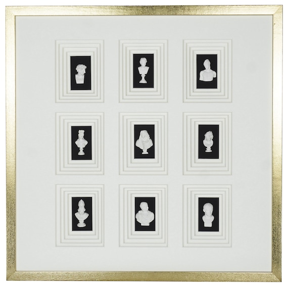 Miniature Plaster Statues Shadow Box Wall Décor MS46980 | Etsy