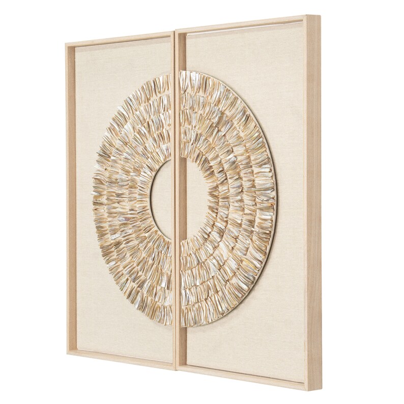 HUJI Glassless Two Piece Pearl Oyster Shell Wall Décor (MS47782) - Etsy