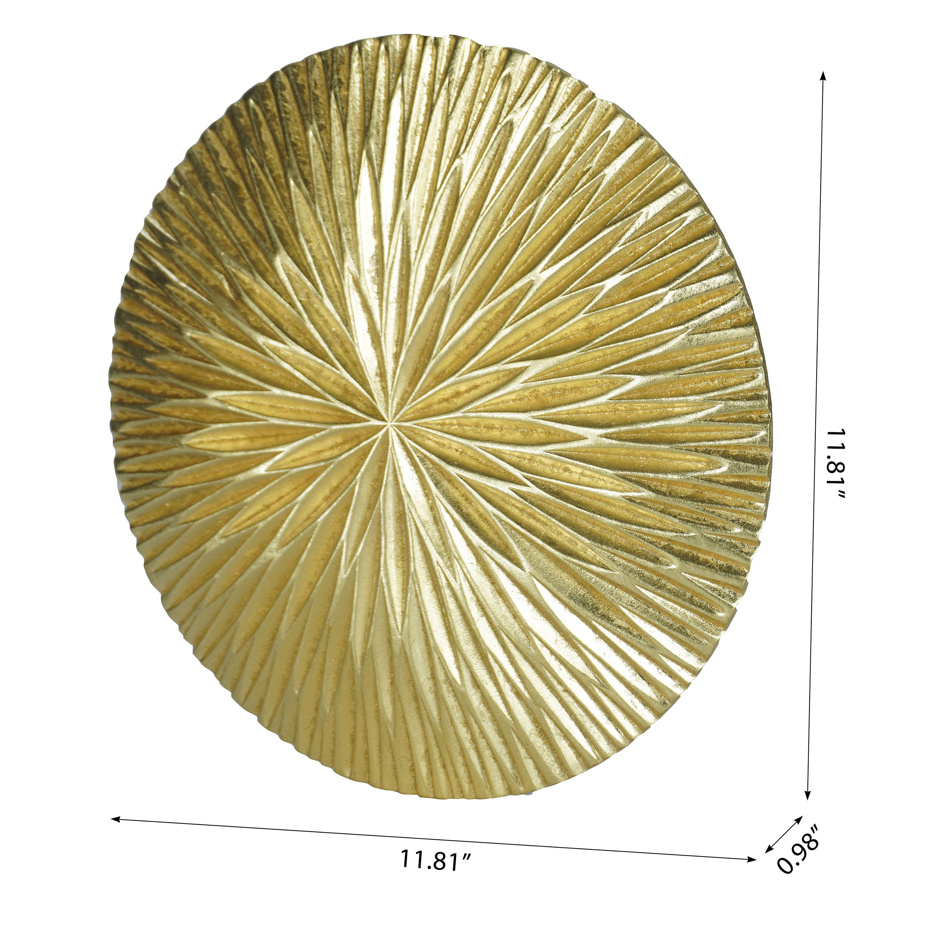 Golden Pine Wood Carving Plate Wall Décor - Etsy