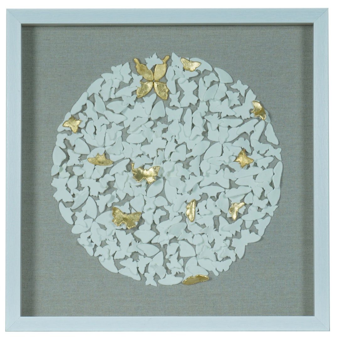 Yudeco White Clay Silhouette Shadow Box Wall Décor (MS56032) - Etsy