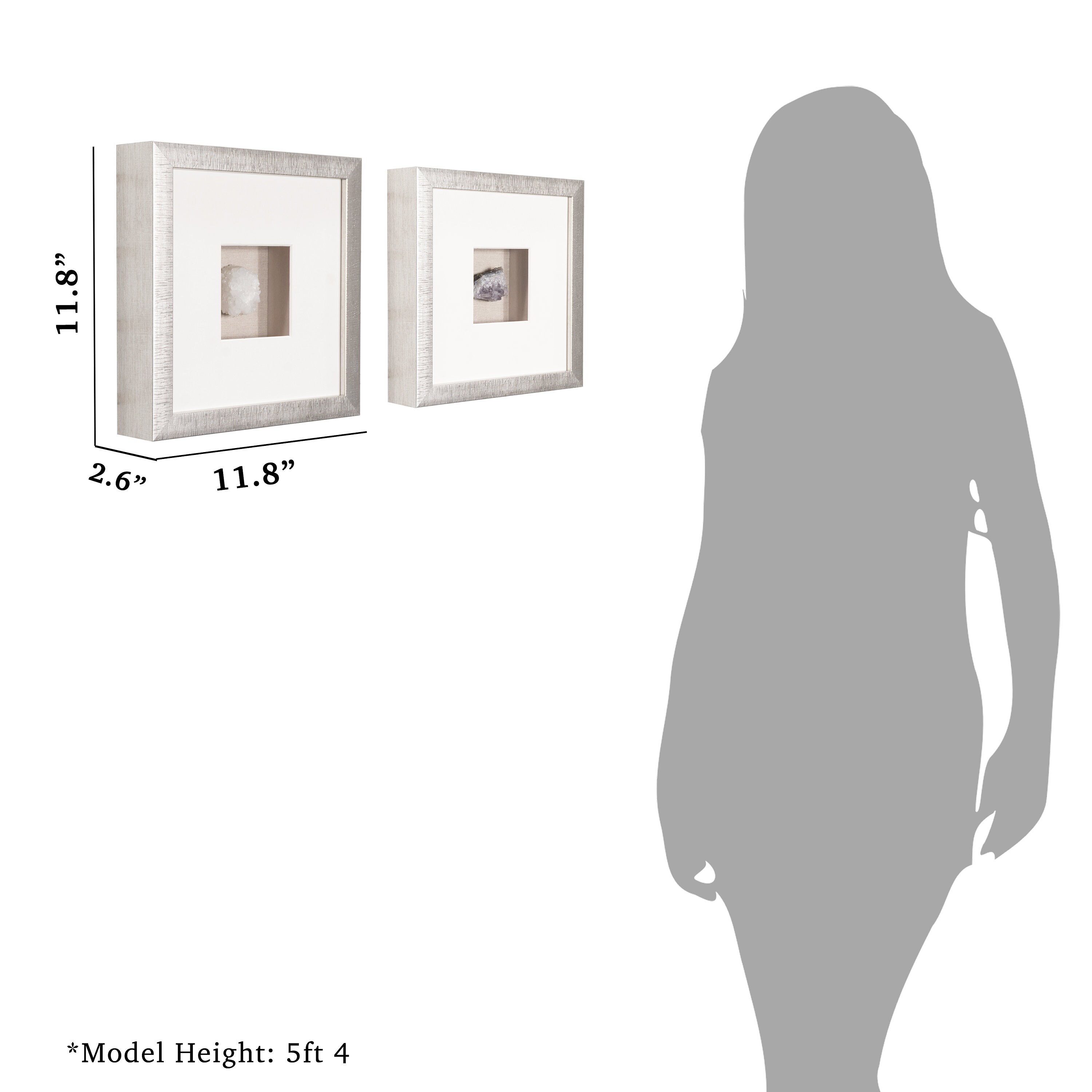 HUJI Handmade Natural Crystal Shadow Box Wall Décor Set of 2 - Etsy