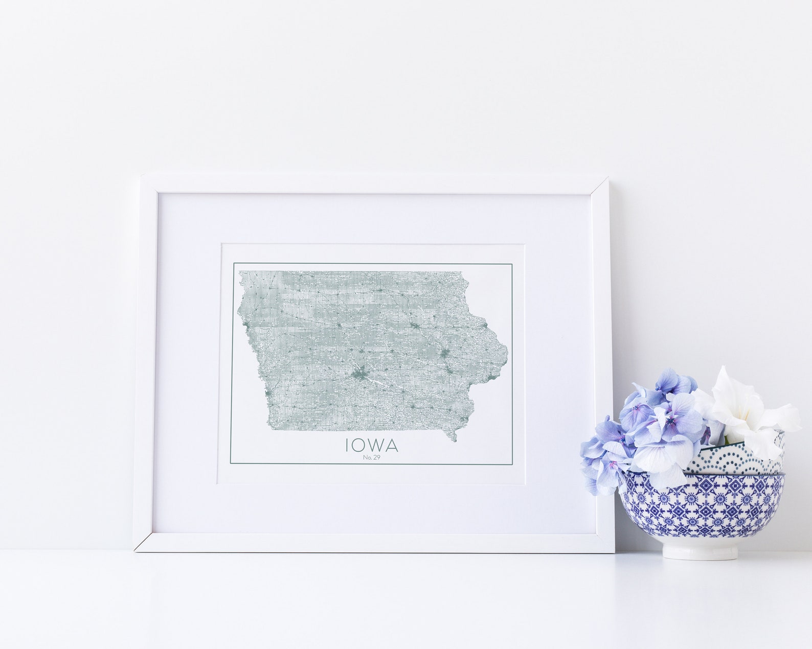 Iowa Wall Art, Home Decor, Personalized Gift, Map, Iowa State Map ...