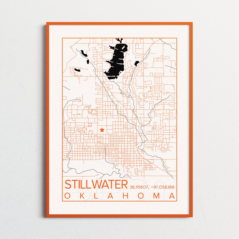 Oklahoma State Map - Etsy