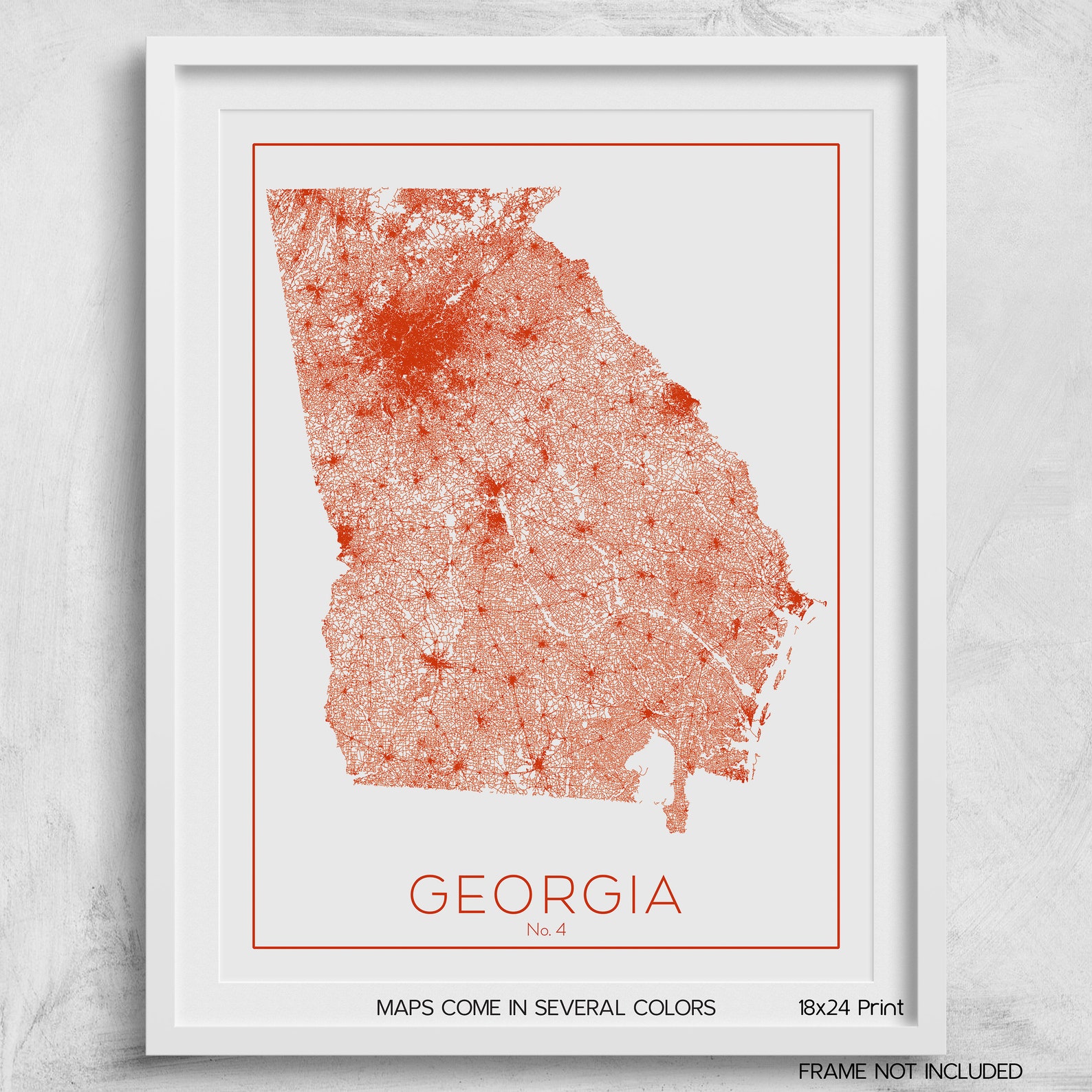 Georgia Wall Hanging Map Wall Decor Personalized Gift Gift - Etsy