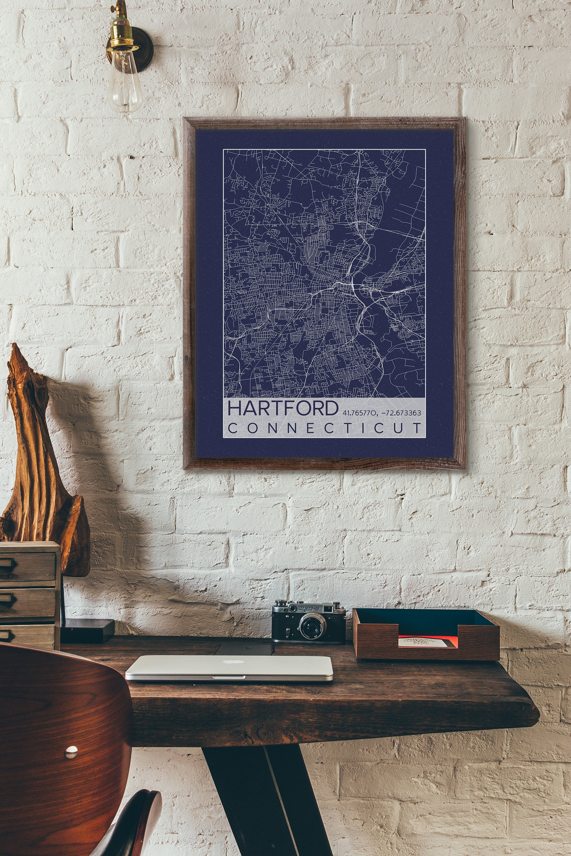 Hartford Connecticut City Map Print Poster Blueprint Architect | Etsy