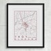 Troy Alabama Map Troy University Poster Print City of AL Trojans T-roy ...