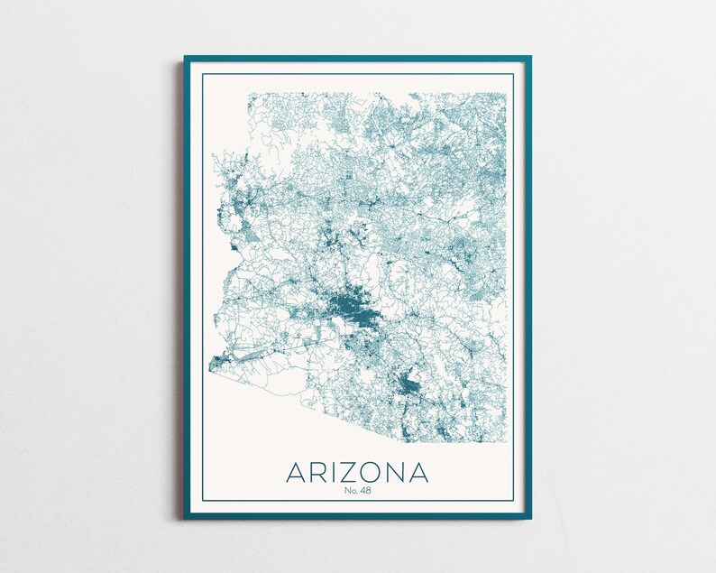 Custom State Map Personalized Boho Wall Art Decor Home - Etsy