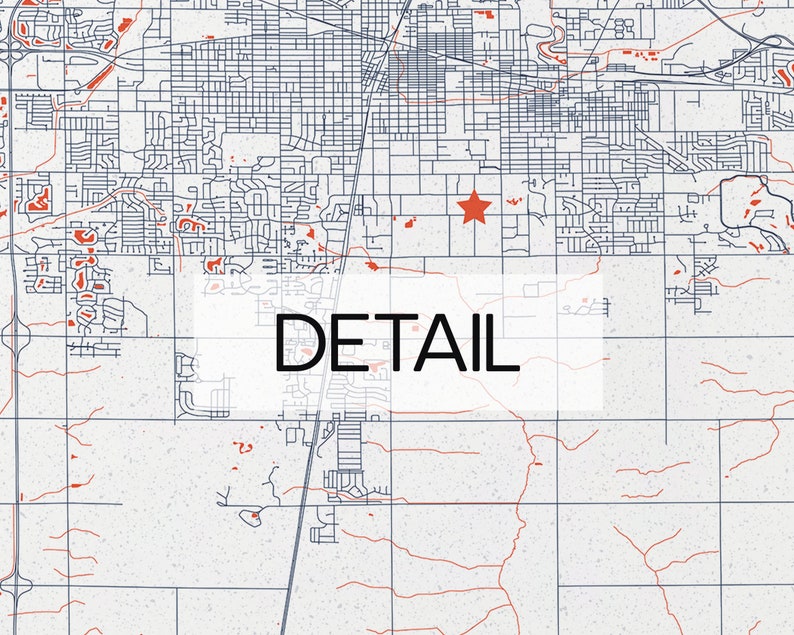 Urbana-champaign Illinois Map University of Illinois Print City Urbana ...