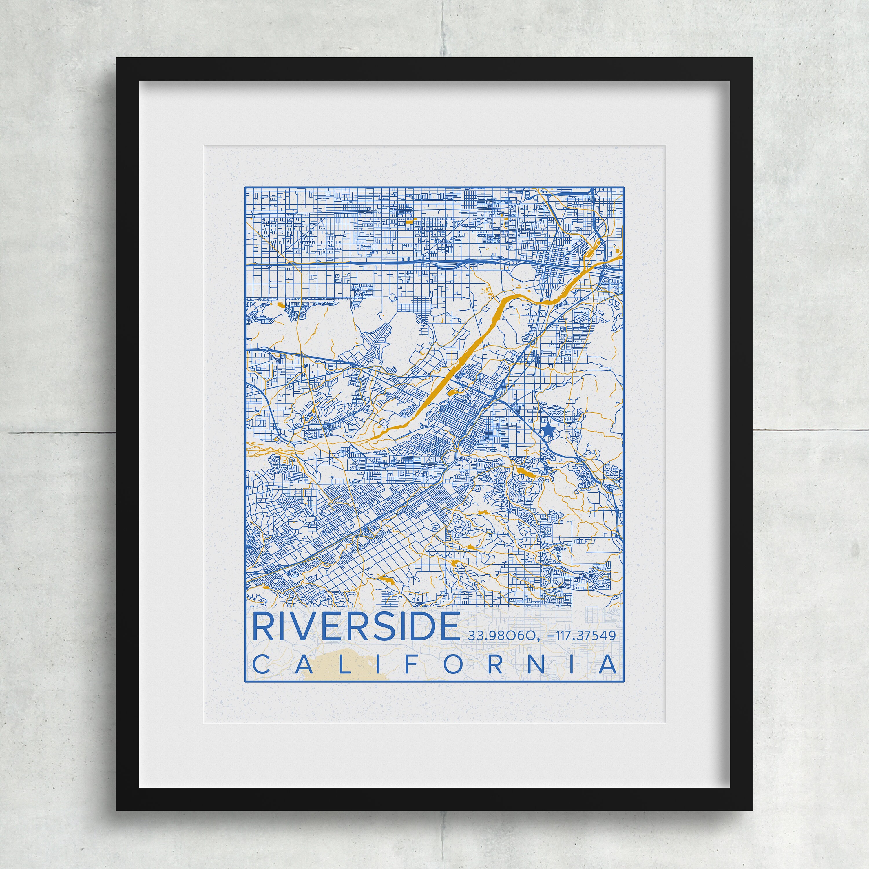 Riverside California Map UC Riverside Poster Print City Map - Etsy