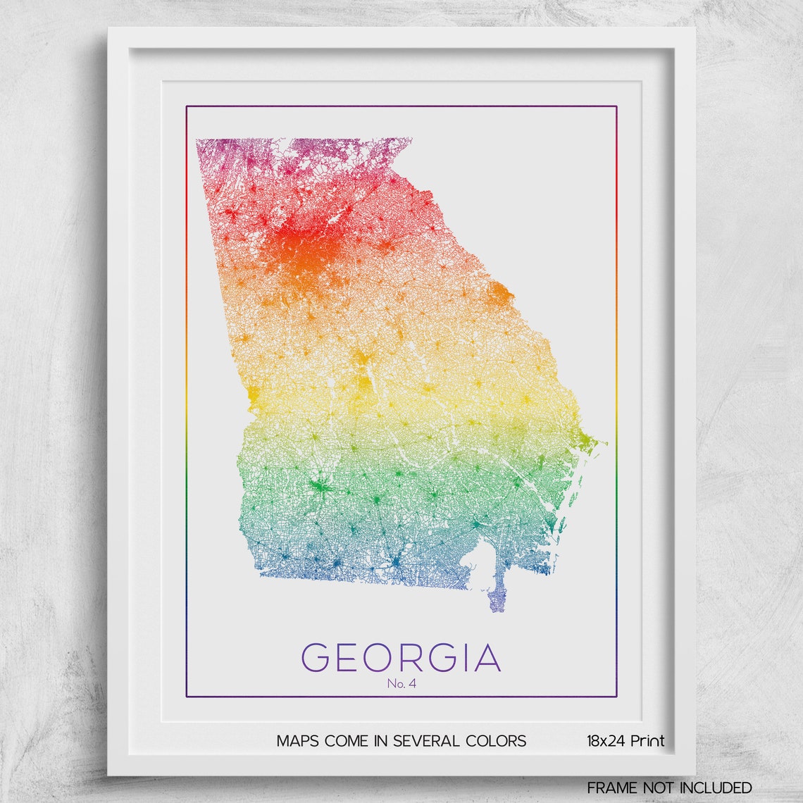 Georgia Wall Hanging Map Wall Decor Personalized Gift Gift - Etsy
