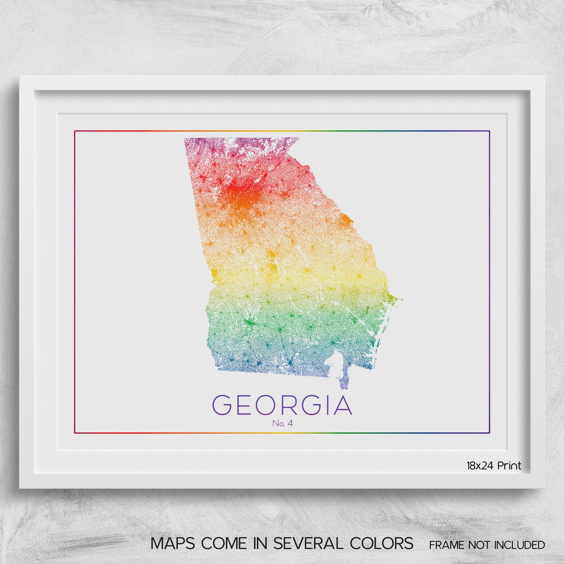 Georgia Wall Hanging Map Wall Decor Personalized Gift Gift - Etsy