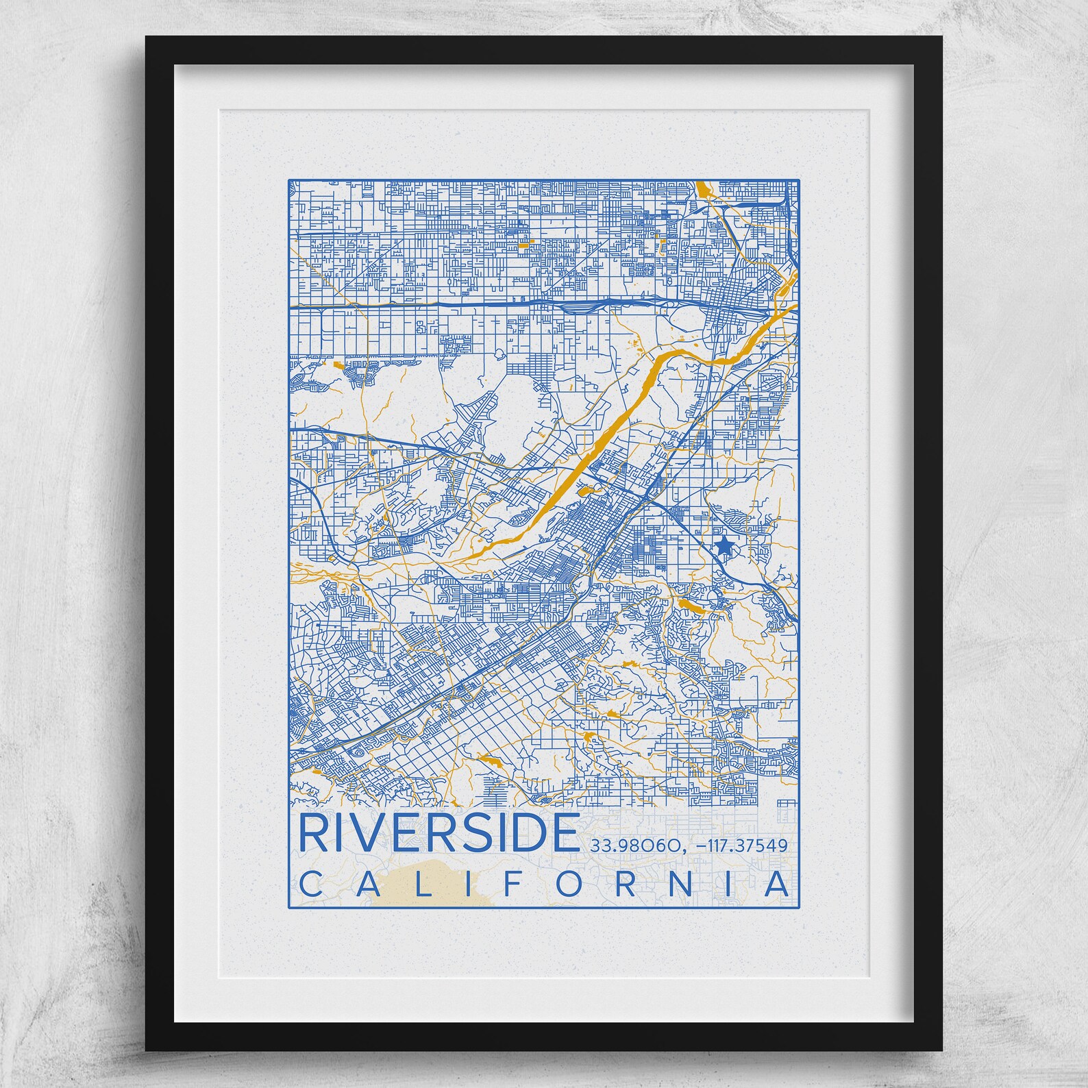 Riverside California Map UC Riverside Poster Print City Map - Etsy