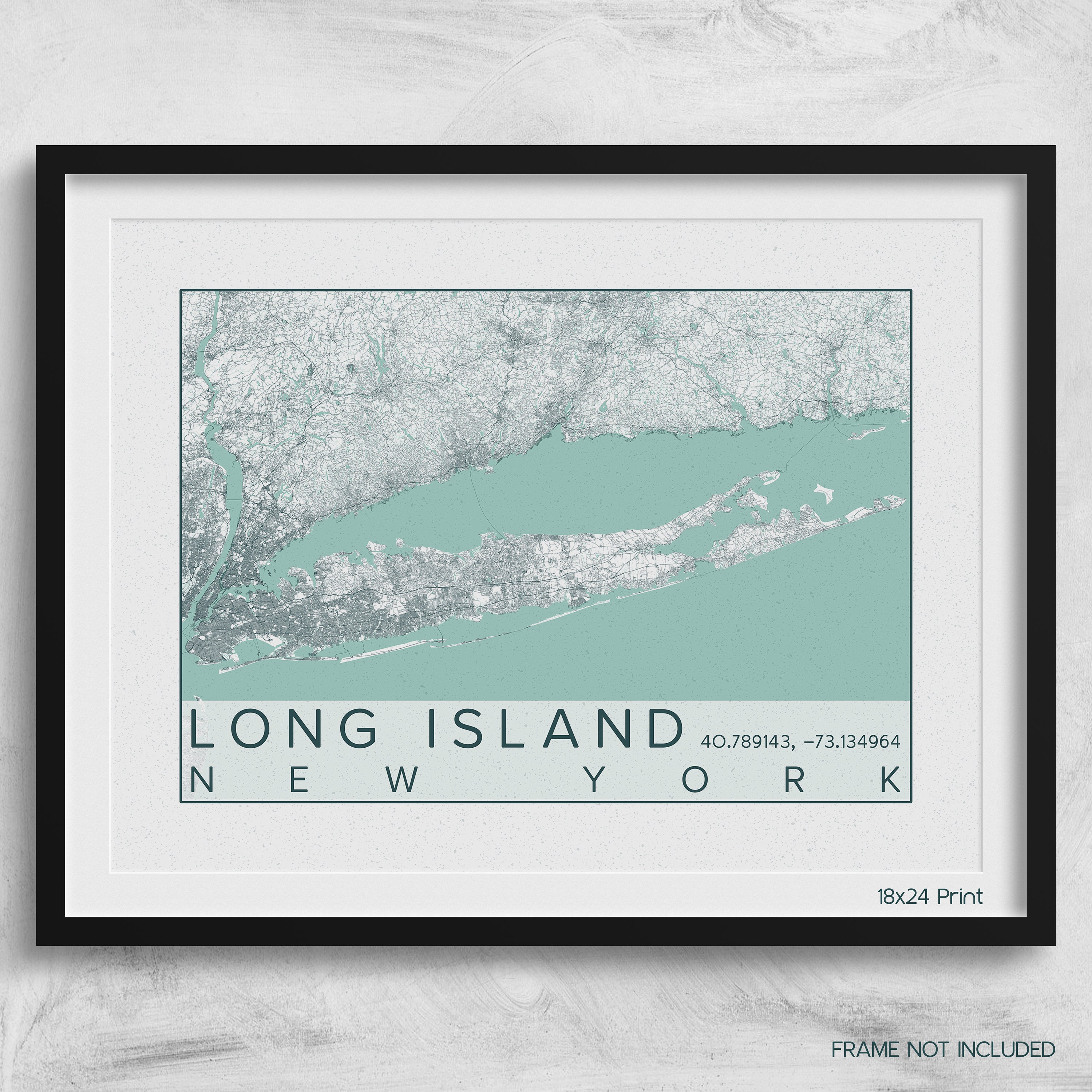 Long Island New York City Map Print Poster Antique Vintage | Etsy