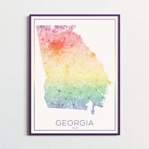 Georgia Wall Hanging Map Wall Decor Personalized Gift Gift - Etsy